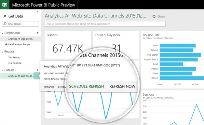 Power BI Refresh Data Source Free Dashboard Templates